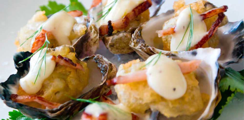 Lemon Pepper & Chilli Popcorn Oysters with Garlic Mayo - The Gourmet ...